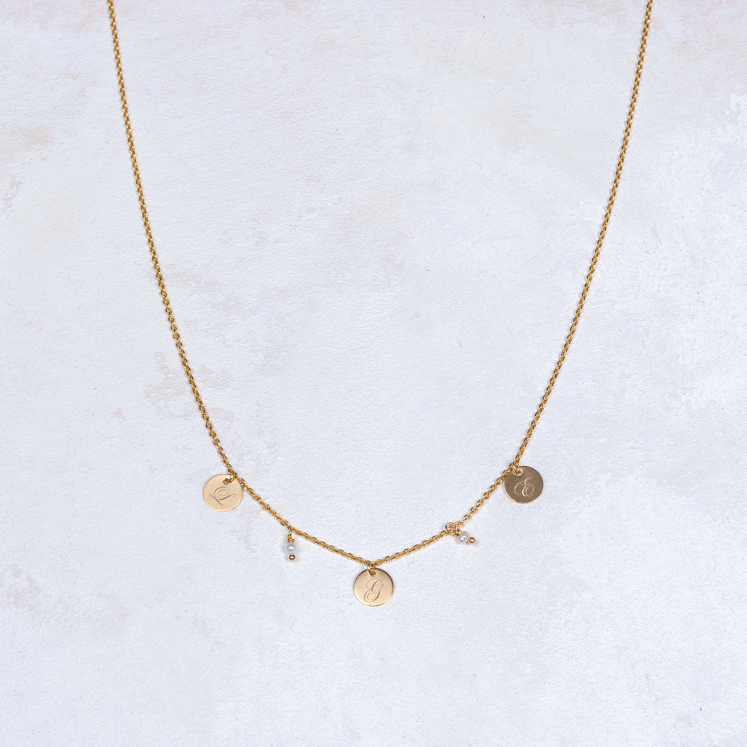 Collier Plaqué Or - Célia - Petit Modèle - Personnalisable - L'Atelier ...